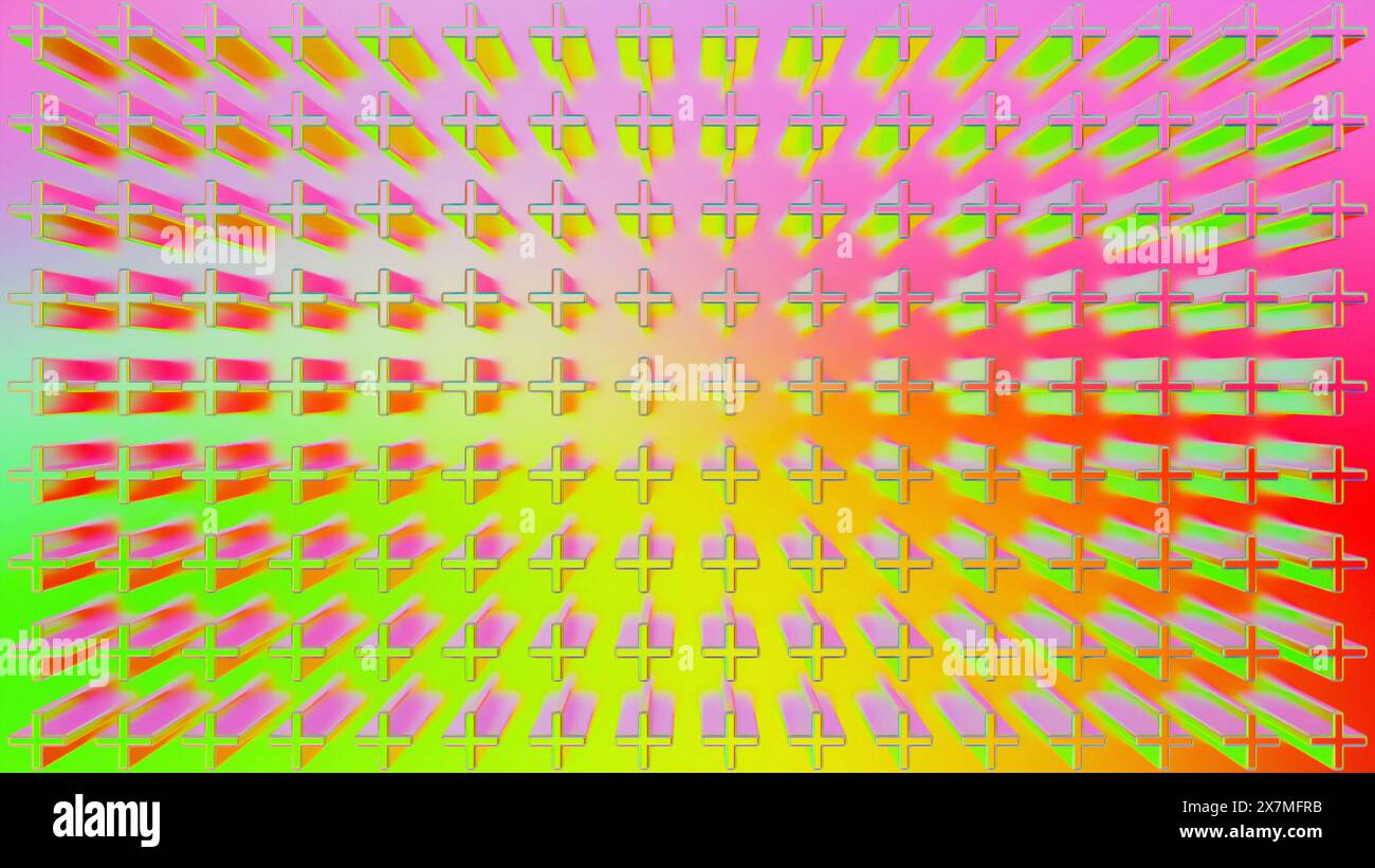 Geometric plus pattern background stylized rainbow iridescent ...