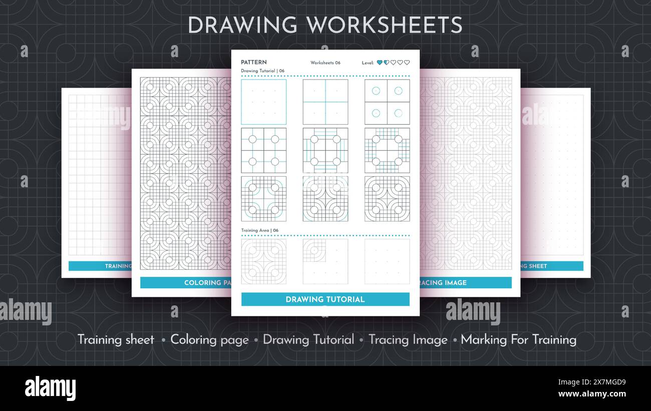 How to Draw a Pattern. Step by Step Drawing Tutorial. Draw Guide ...