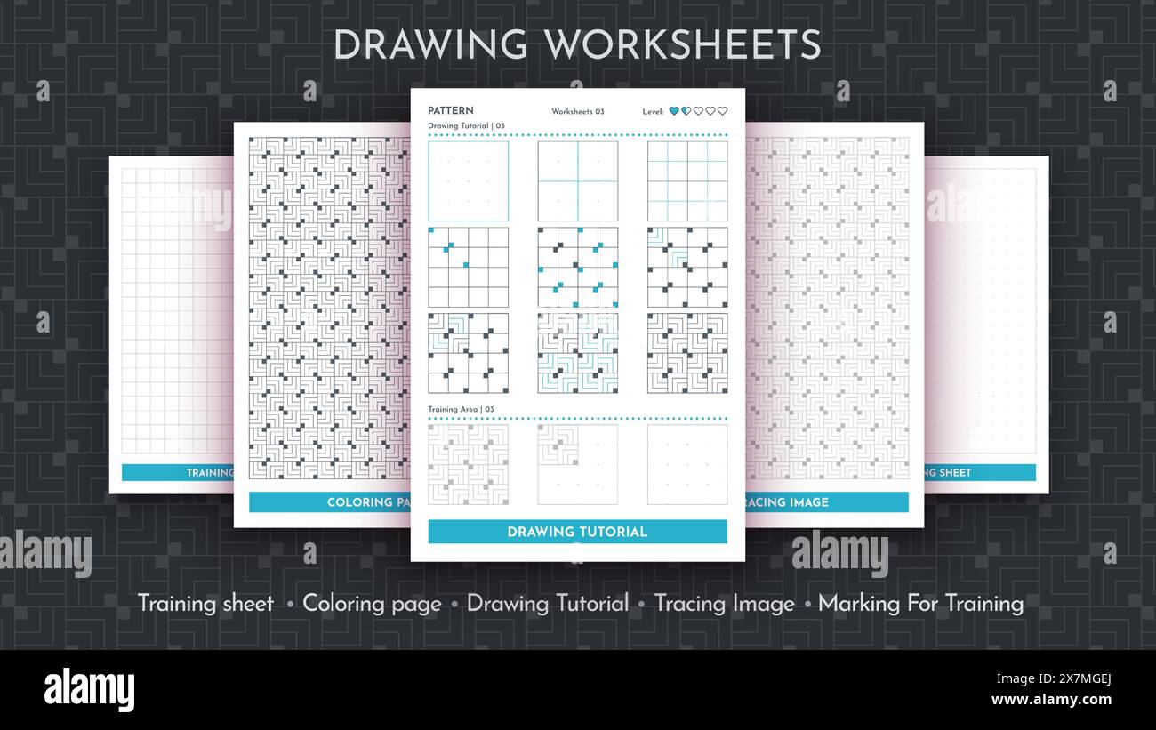 How to Draw a Pattern. Step by Step Drawing Tutorial. Draw Guide ...