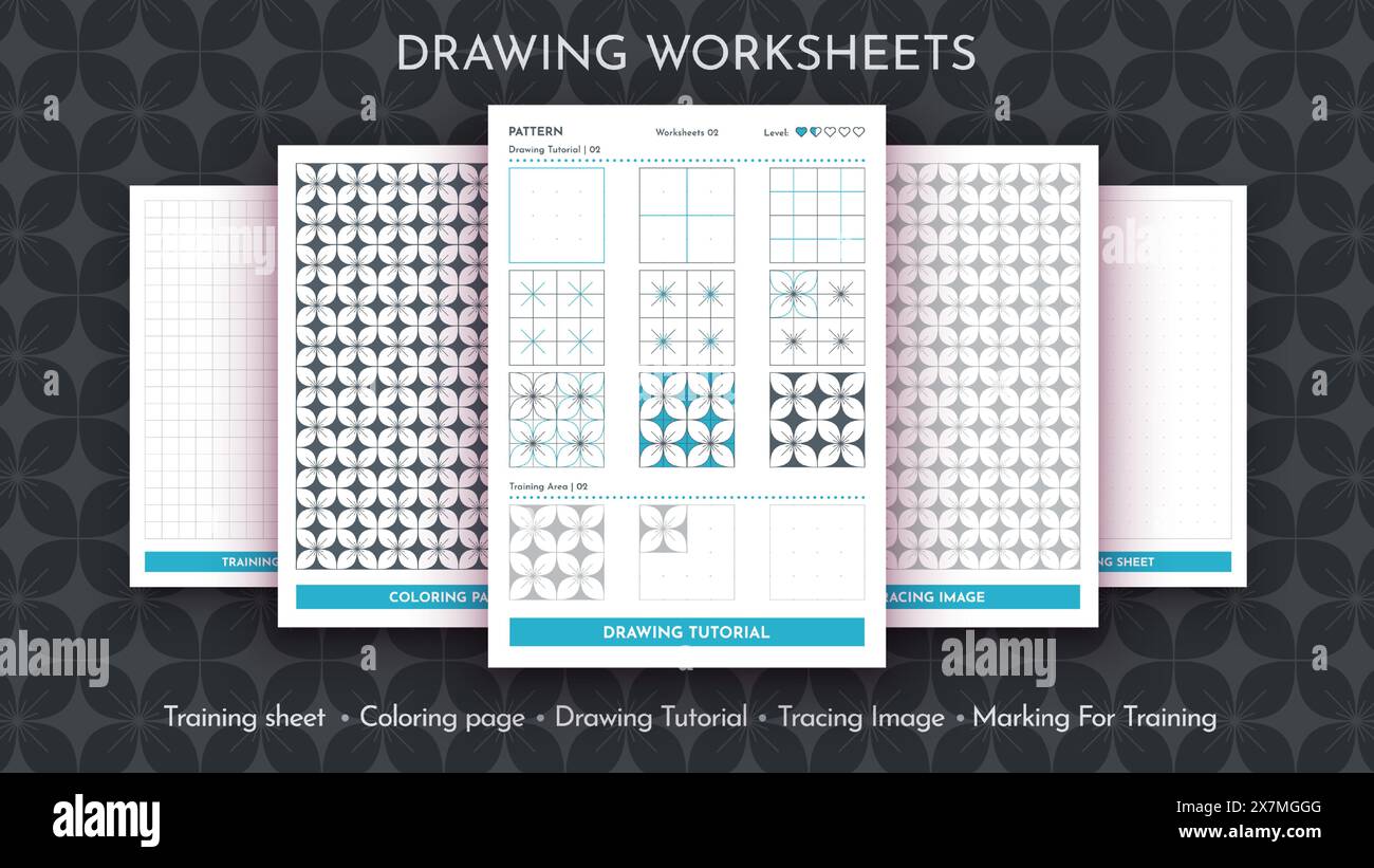 How to Draw a Pattern. Step by Step Drawing Tutorial. Draw Guide ...