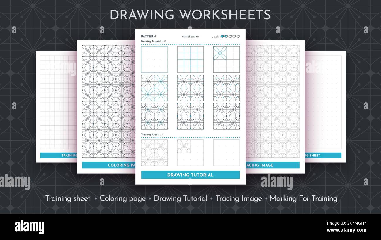 How to Draw a Pattern. Step by Step Drawing Tutorial. Draw Guide ...