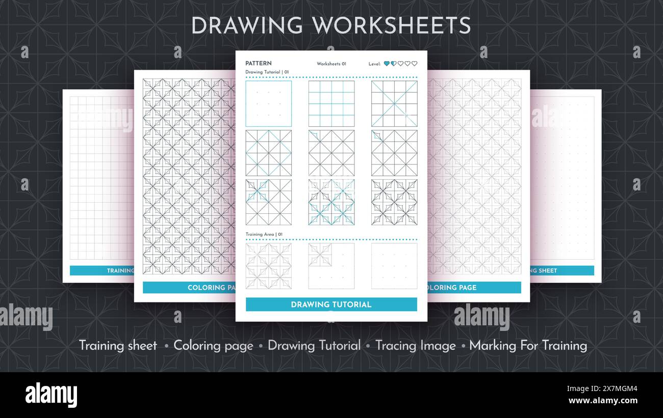 How to Draw a Pattern. Step by Step Drawing Tutorial. Draw Guide ...