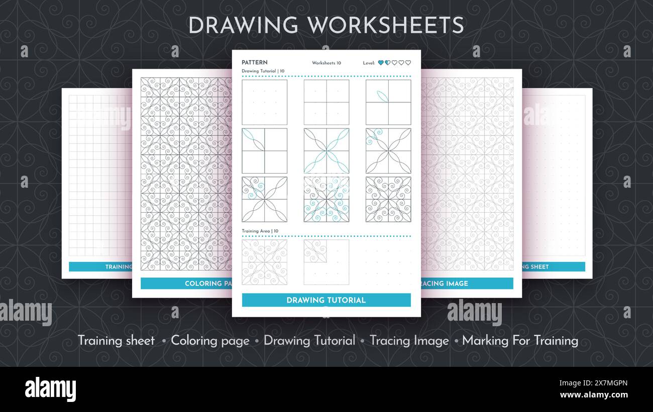 How to Draw a Pattern. Step by Step Drawing Tutorial. Draw Guide ...