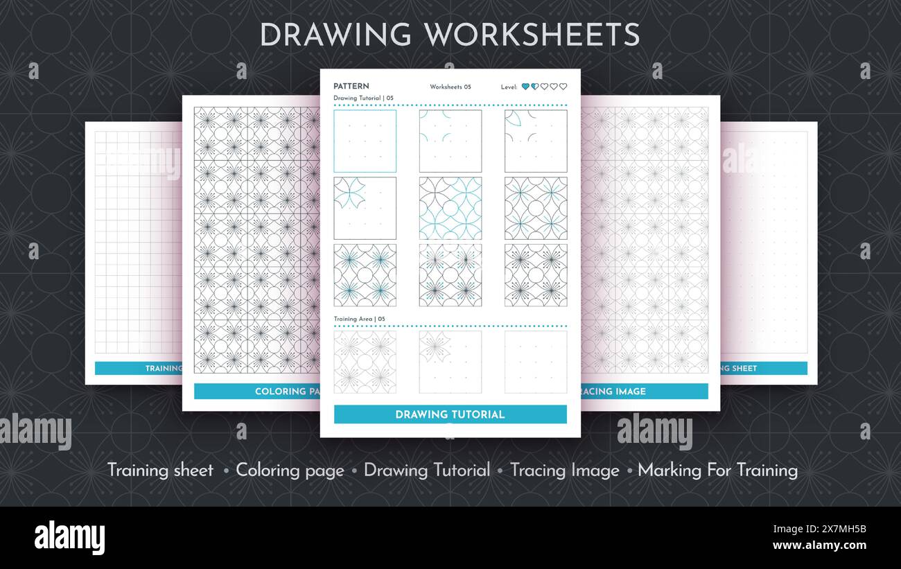 How to Draw a Pattern. Step by Step Drawing Tutorial. Draw Guide ...