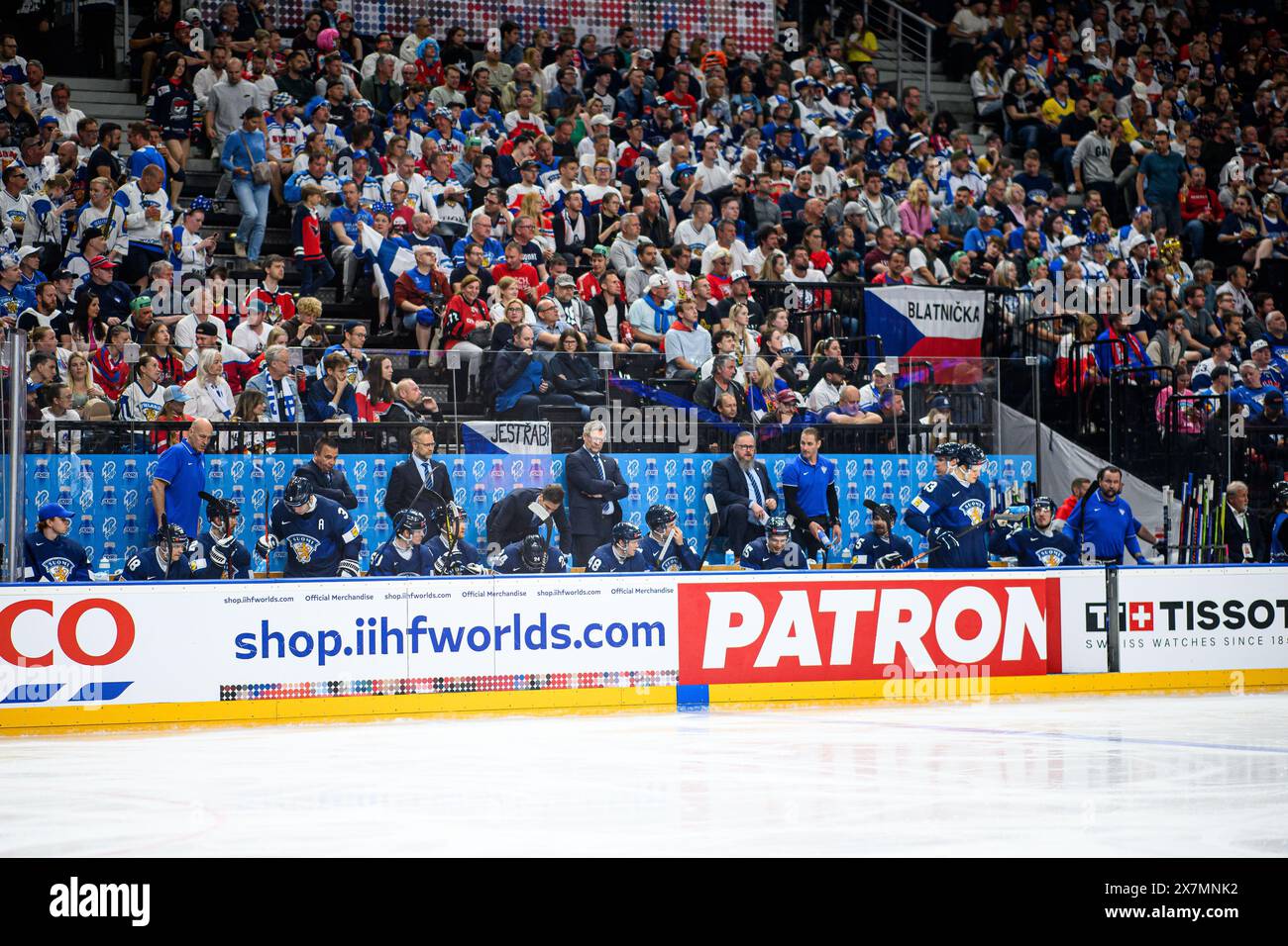 PRAGUE, CZECH REPUBLIC - 20 MAY, 2024: The game of IIHF 2024 Ice Hockey ...