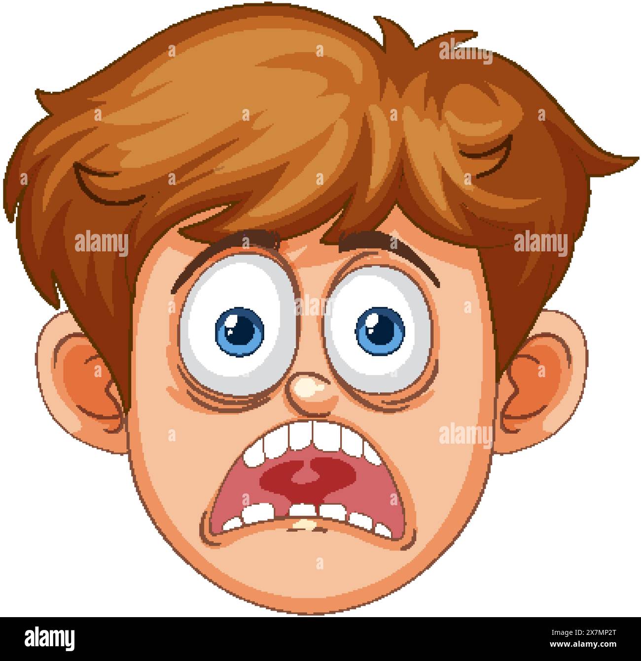 Wide-eyed cartoon face showing shock Stock Vector Image & Art - Alamy