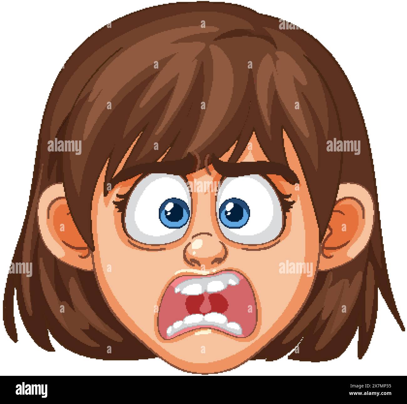 A girl with a shocked expression Stock Vector Image & Art - Alamy