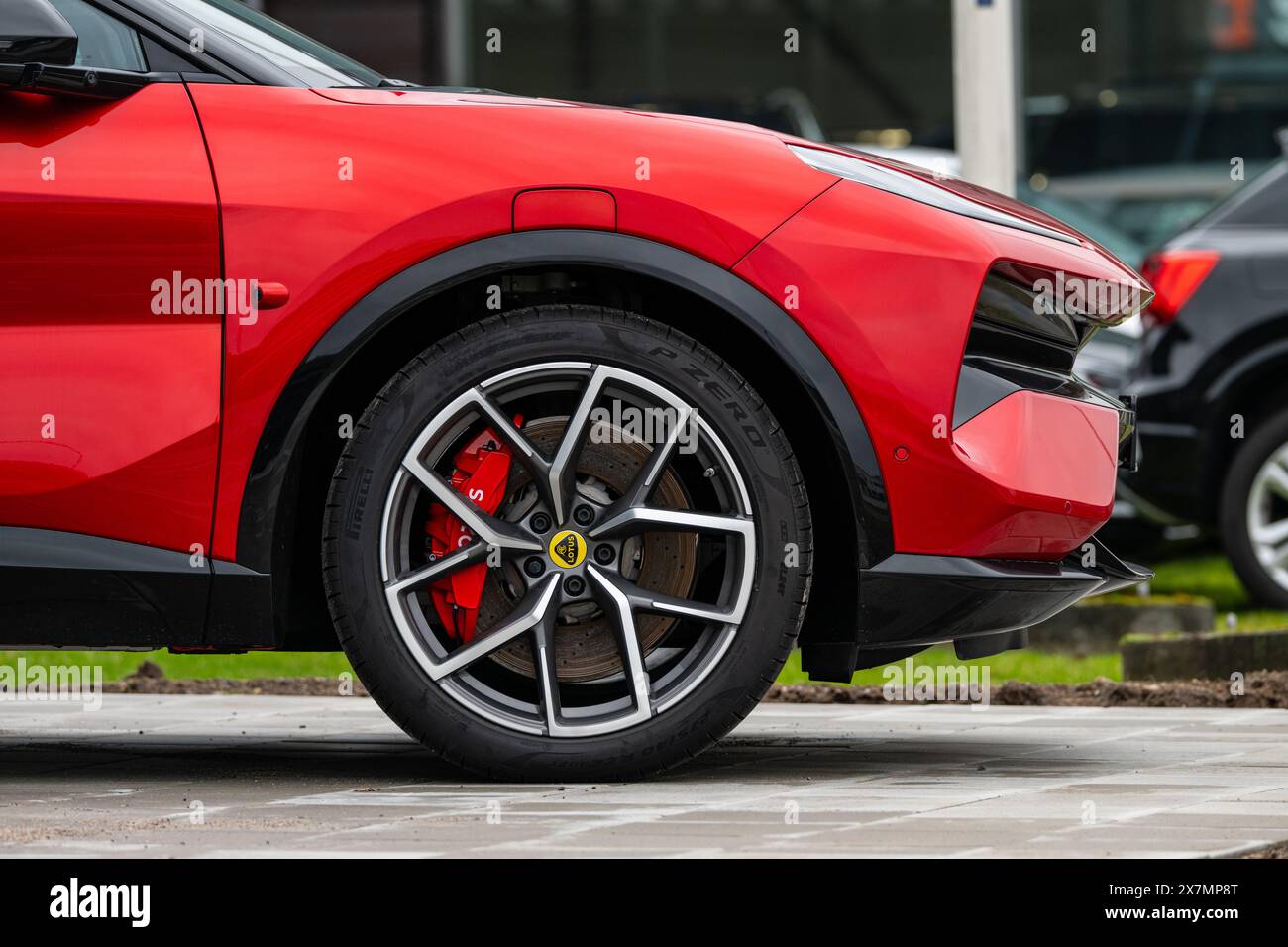 Gothenburg, Sweden - March 01 2024: Red 2024 Lotus Eletre electric SUV ...