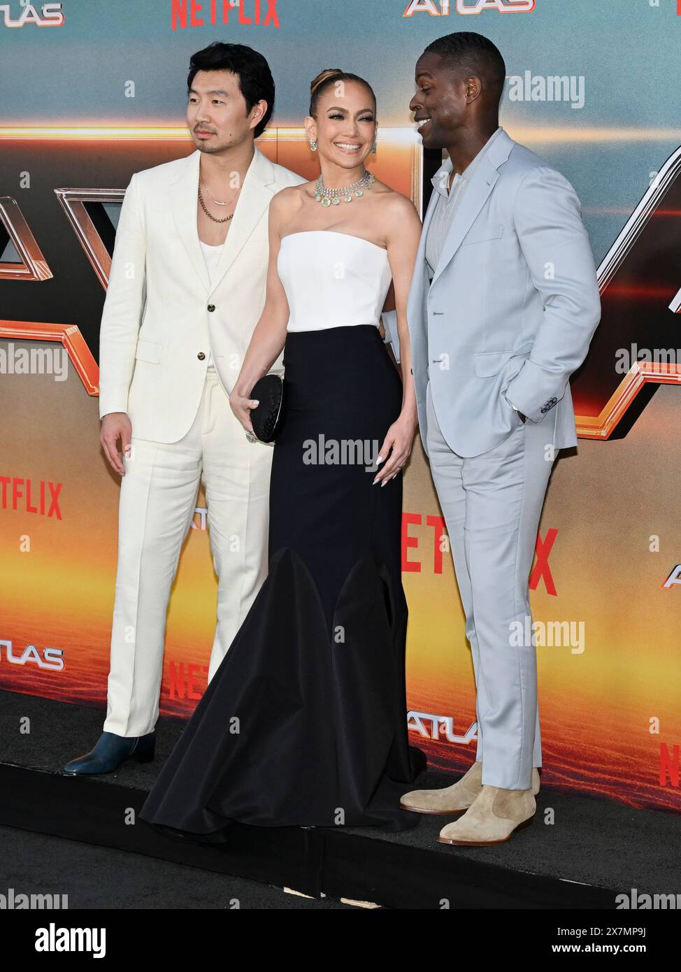 May 20, 2024, Hollywood, California, USA: Simu Liu, Jennifer Lopez and Sterling K. Brown attend ...
