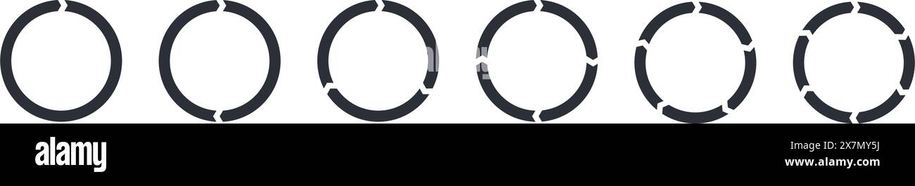 Rotation Arrows In Circular Motion Circle Arrow Combinations Set Of Circular Infographics