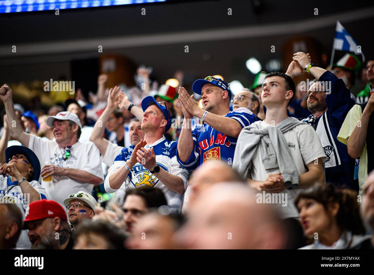 PRAGUE, CZECH REPUBLIC - 20 MAY, 2024: The game of IIHF 2024 Ice Hockey ...