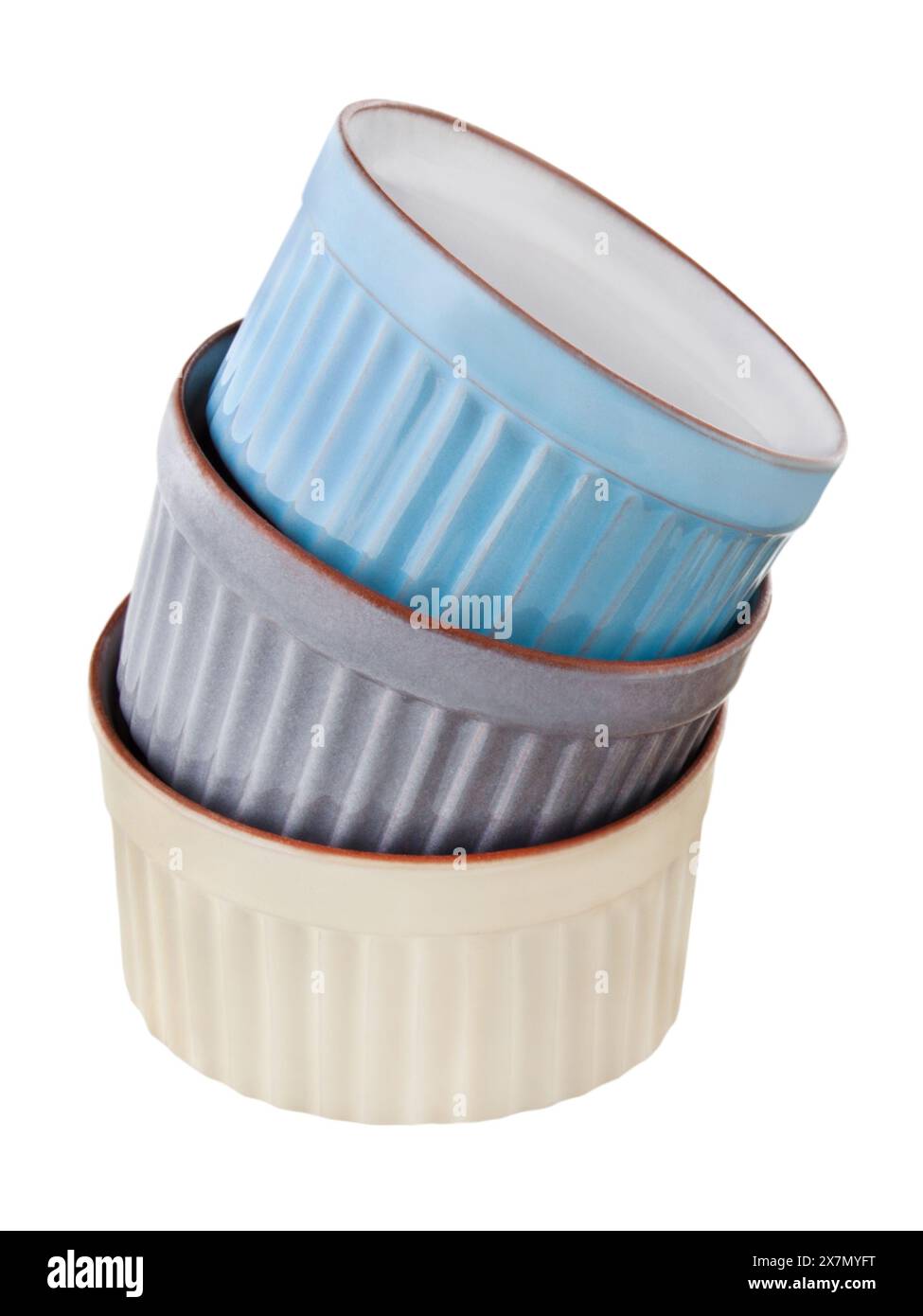 3 baking forms Casserole isolated on white background Stock Photo - Alamy