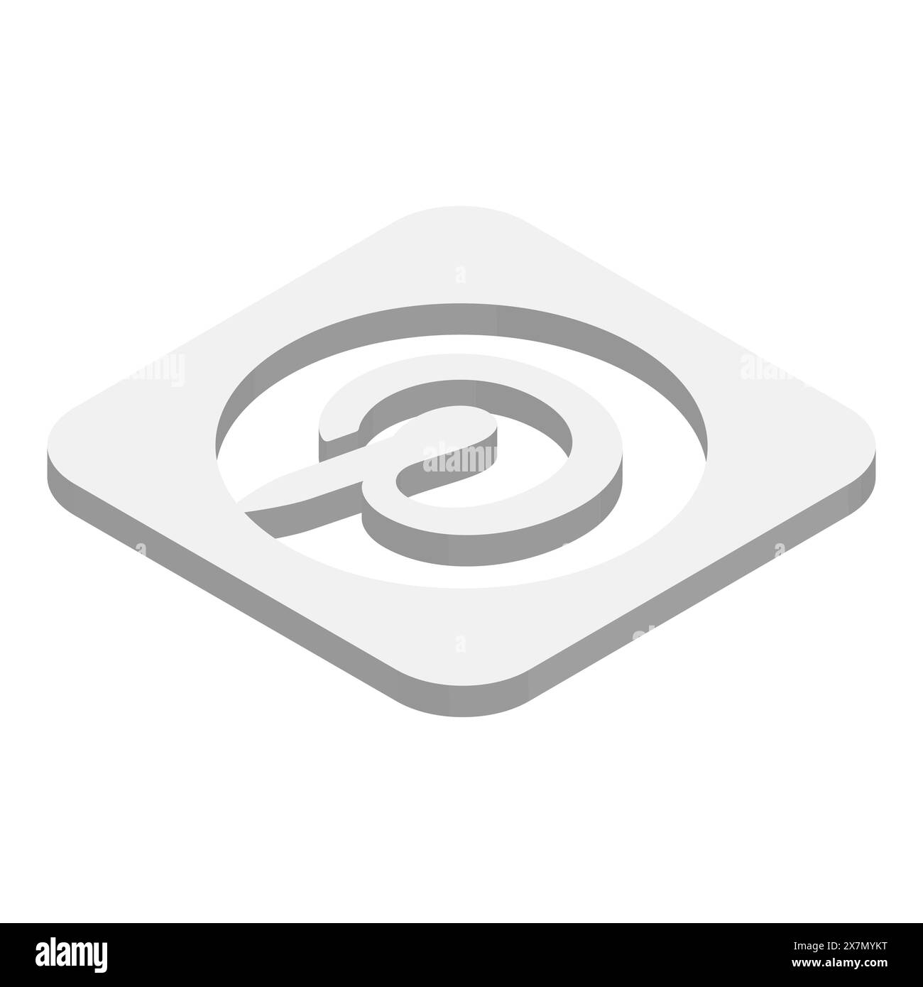 Pinterest 3d icon Black and White Stock Photos & Images - Alamy