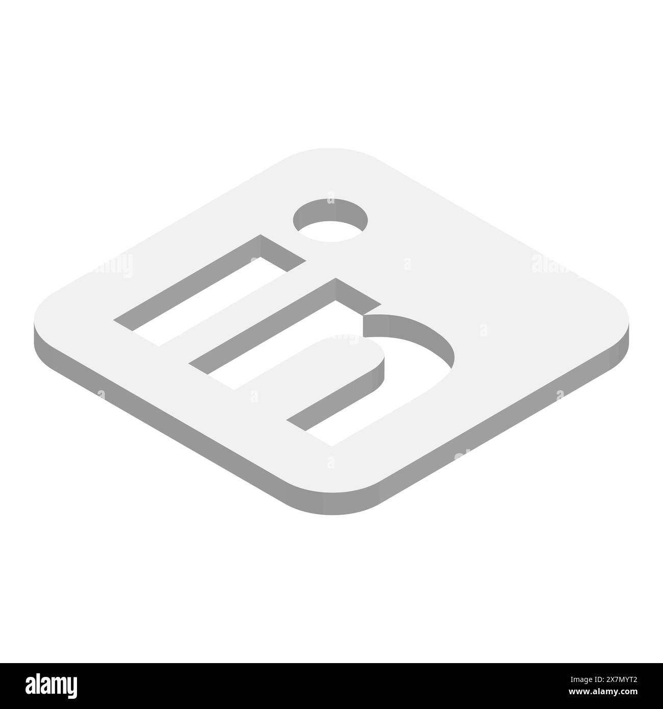 LinkedIn social media app icon. 3D isometric vector illustration Stock ...