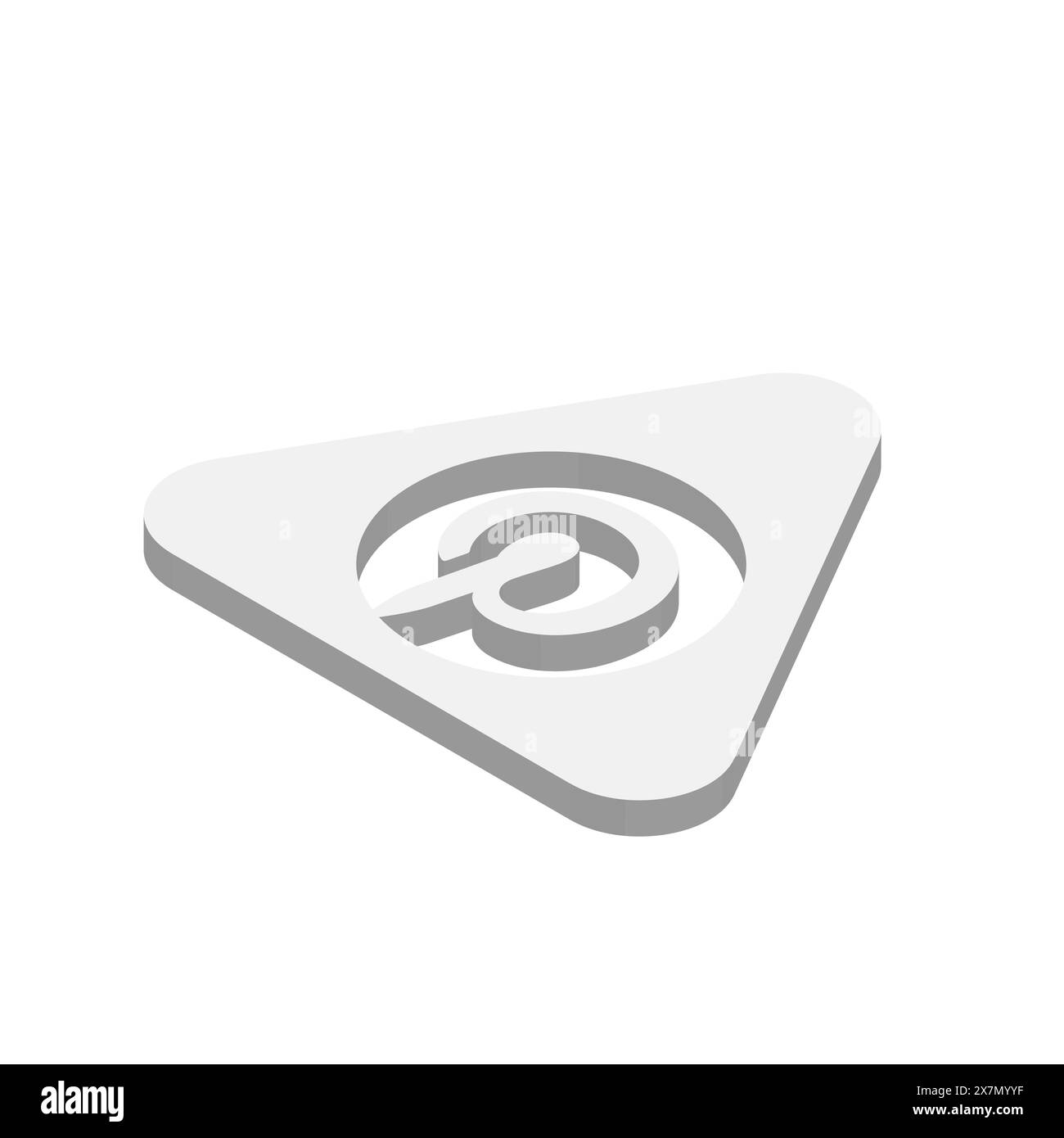 Pinterest social media app icon. 3D isometric vector illustration Stock ...