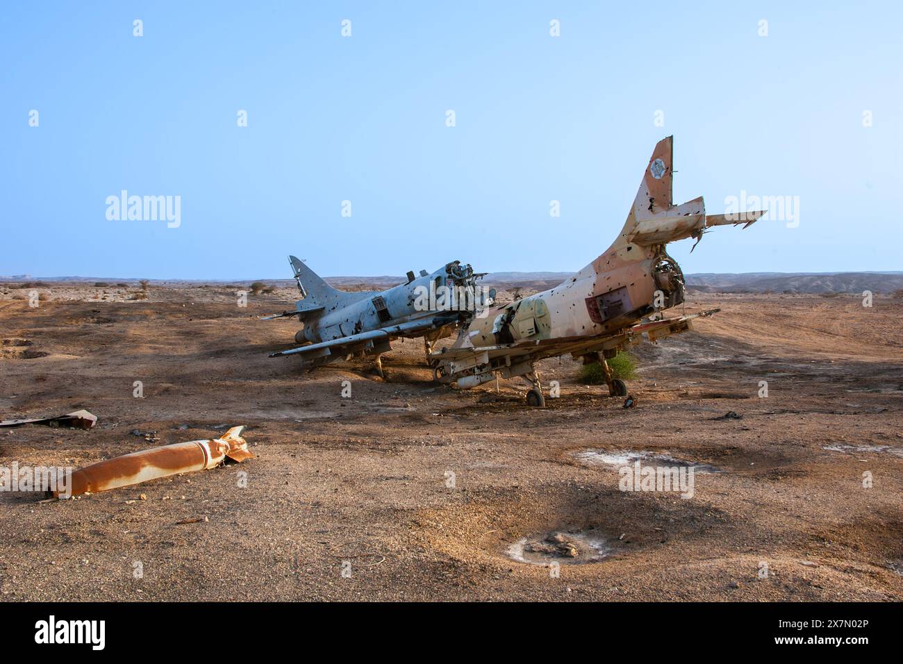 Israeli Air Force shooting range and target practice site. Old ...