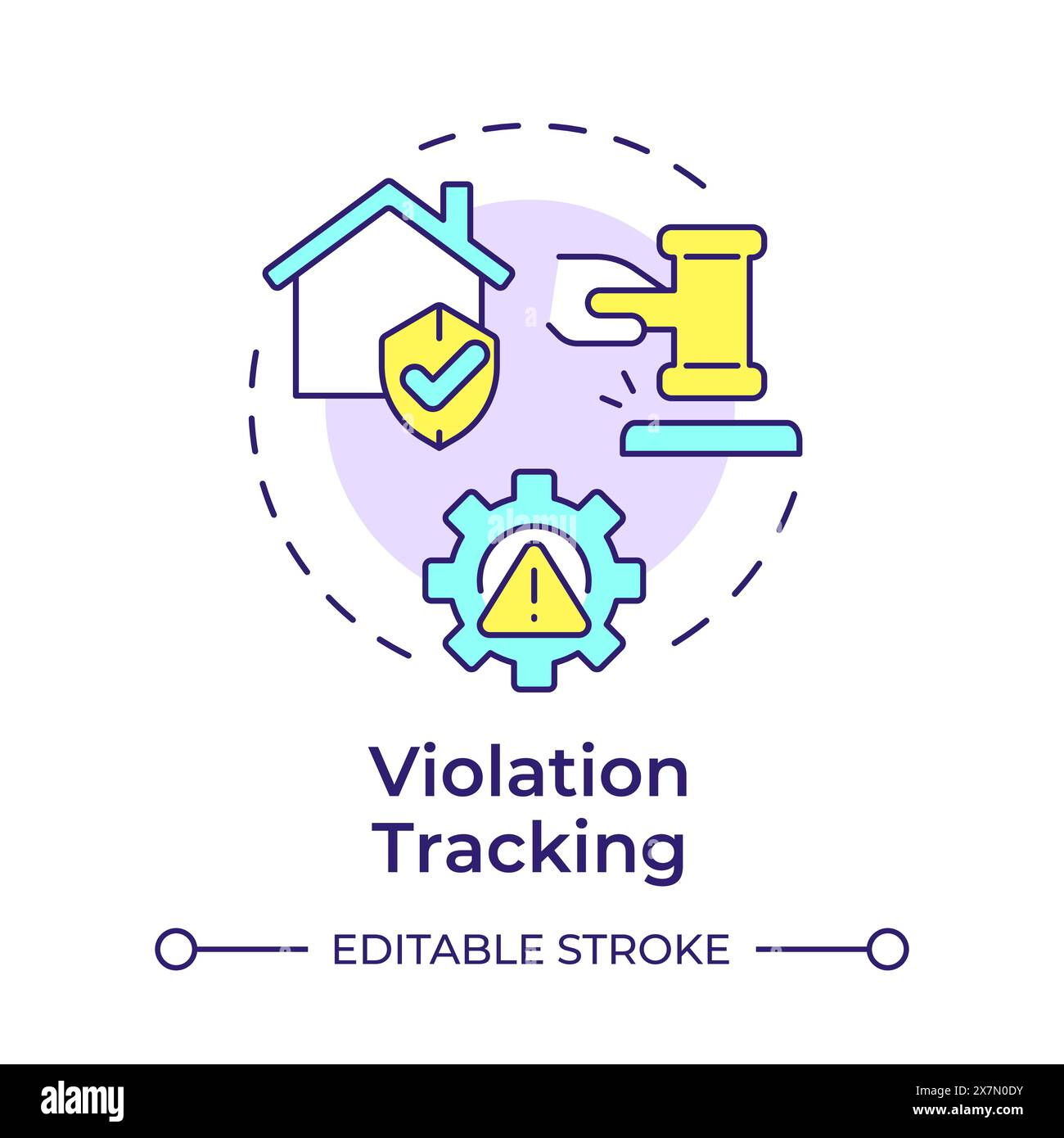 Violation tracking multi color concept icon Stock Vector Image & Art ... Violation tracking multi color concept icon Stock Vector Image & Art ...