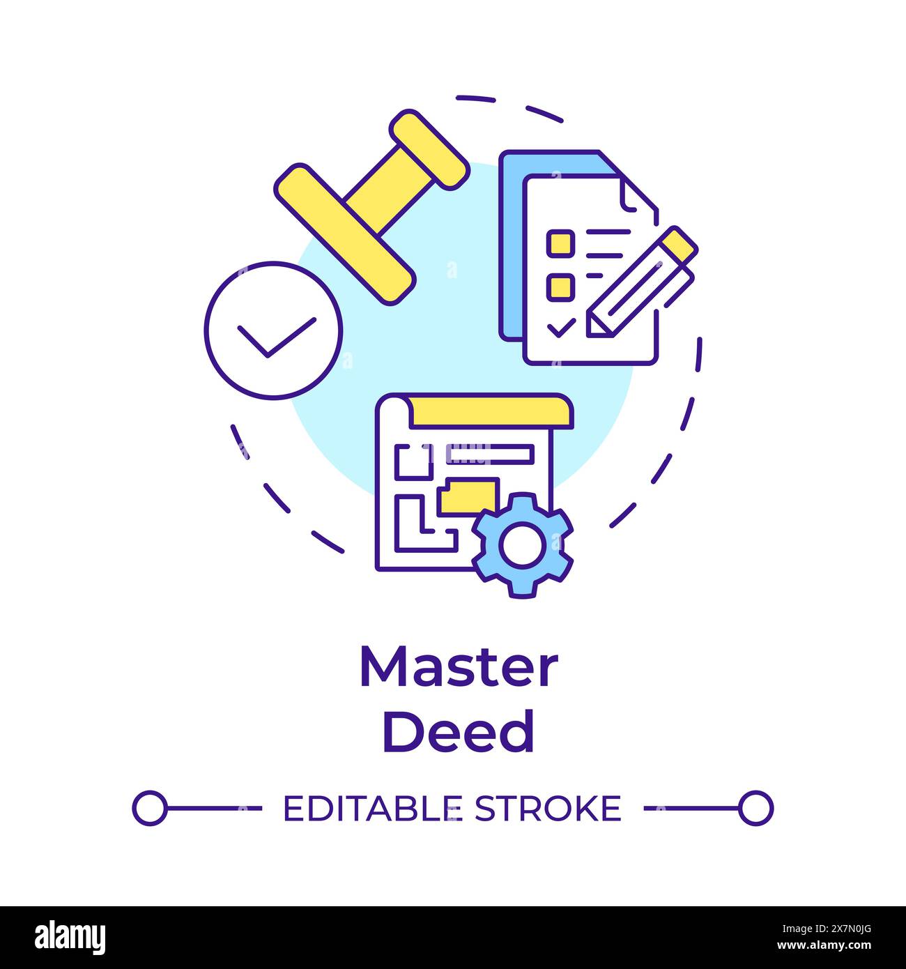 Master deed multi color concept icon Stock Vector Image & Art - Alamy