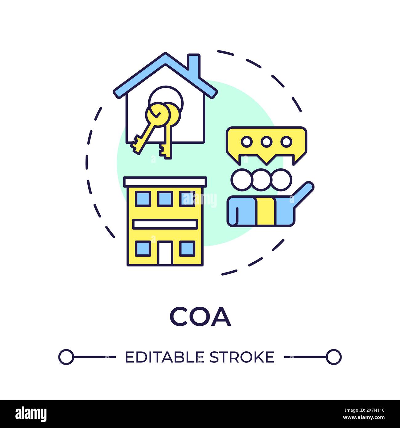 COA multi color concept icon Stock Vector Image & Art - Alamy