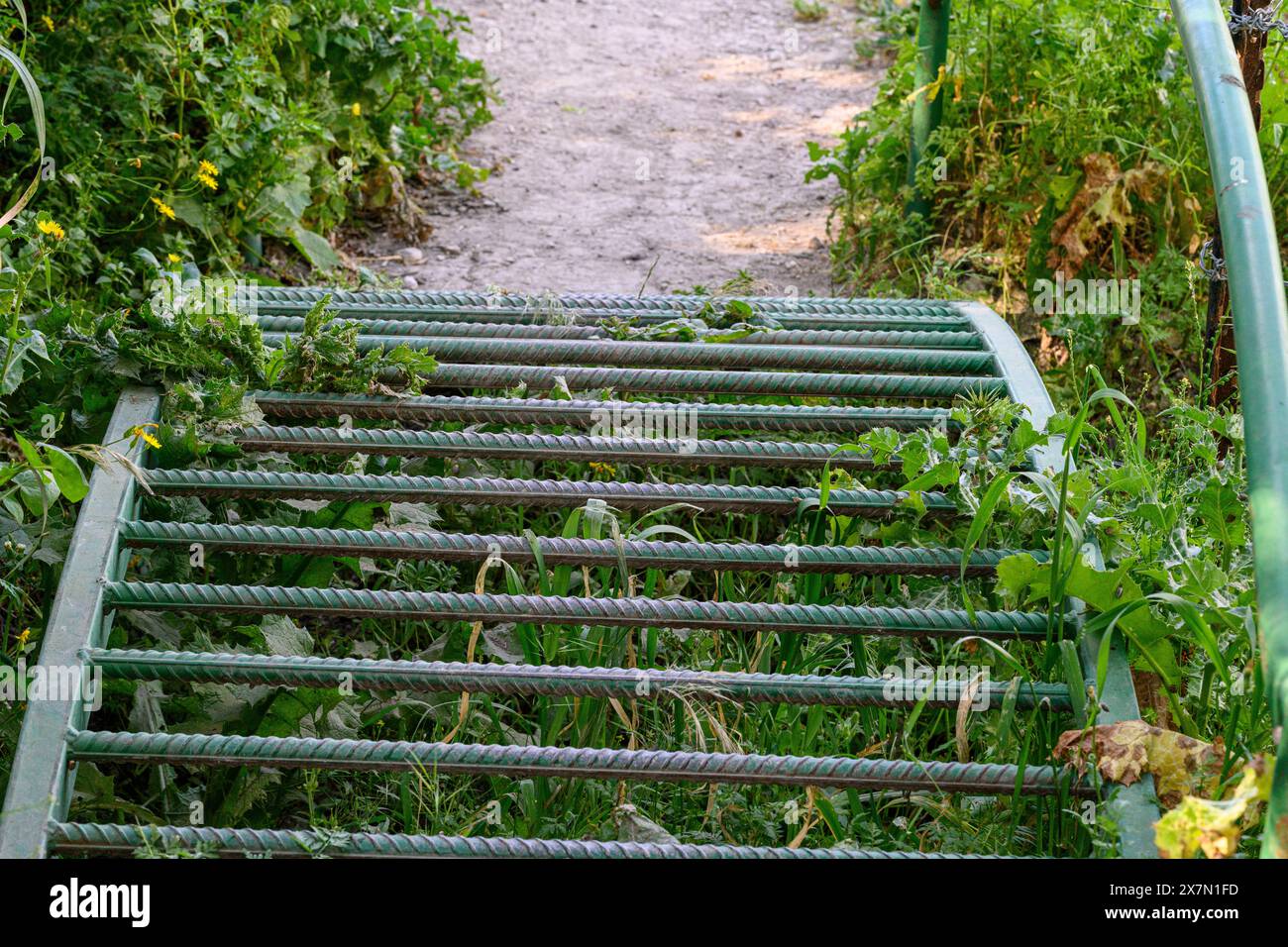 Cattle grid on a rural foot path / hiking path Photographed the upper ...