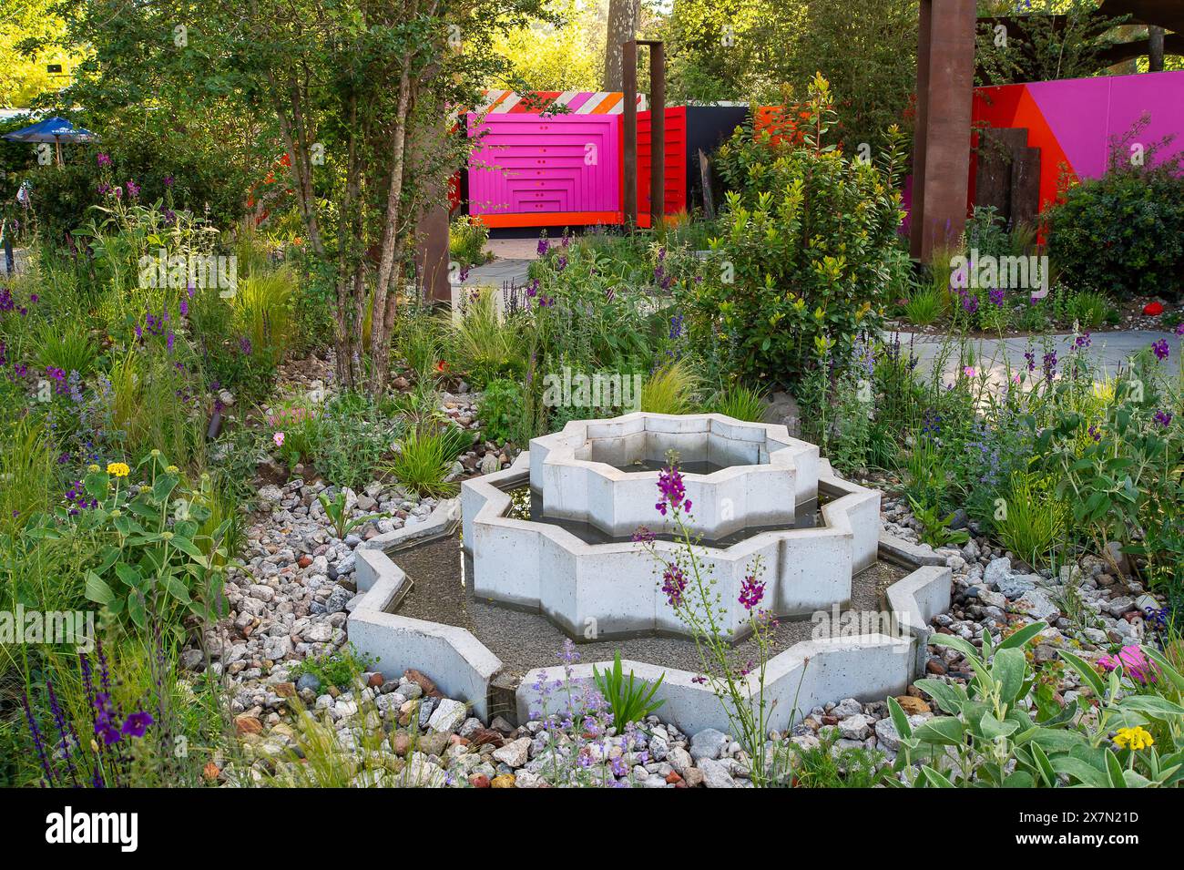 London, UK. 20th May, 2024.The RHS Chelsea Repurposed Feature Garden at ...