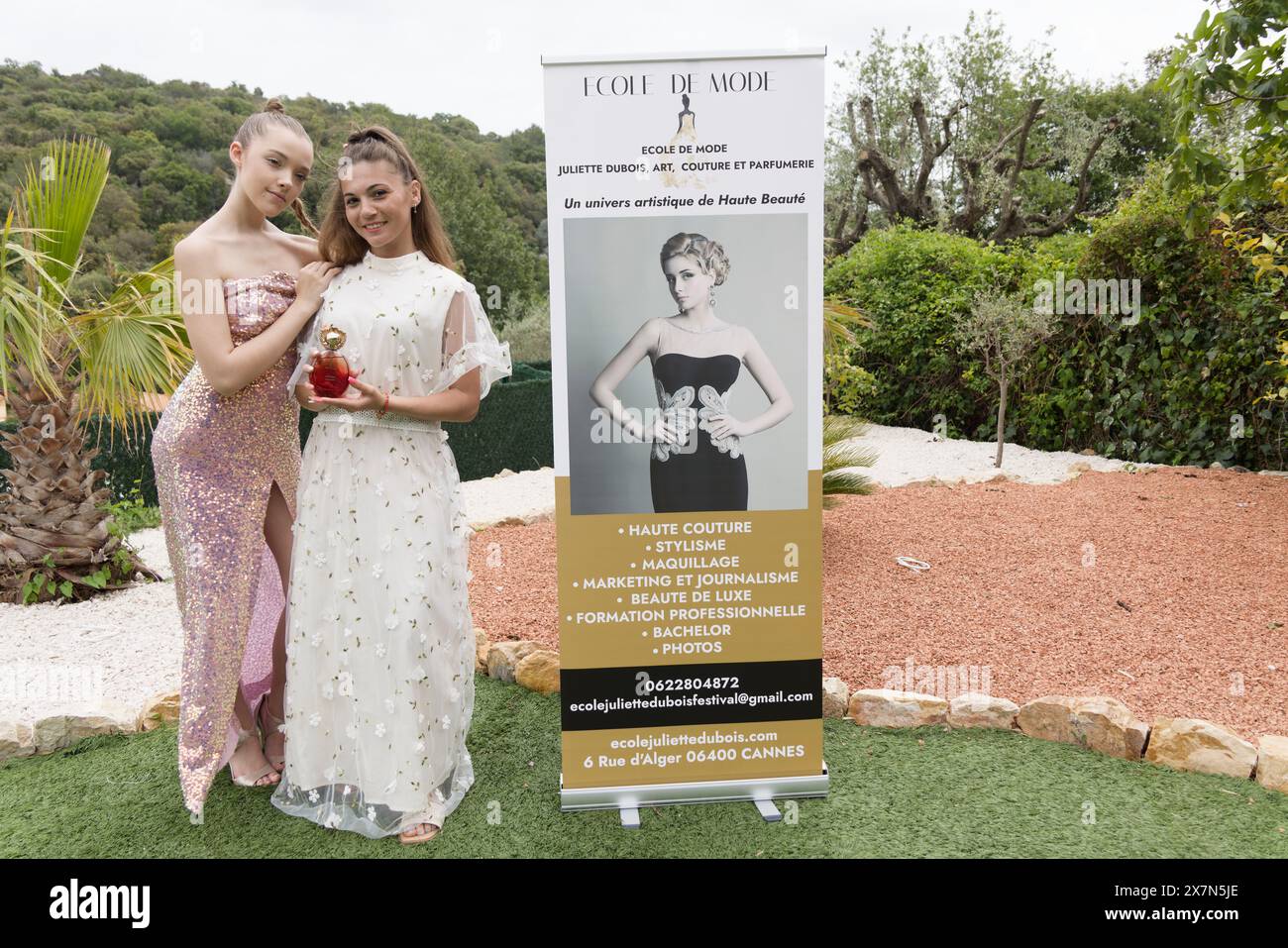 Biot, France. 20th May, 2024. Models Jenaya Lee and Marine Rey attend ...