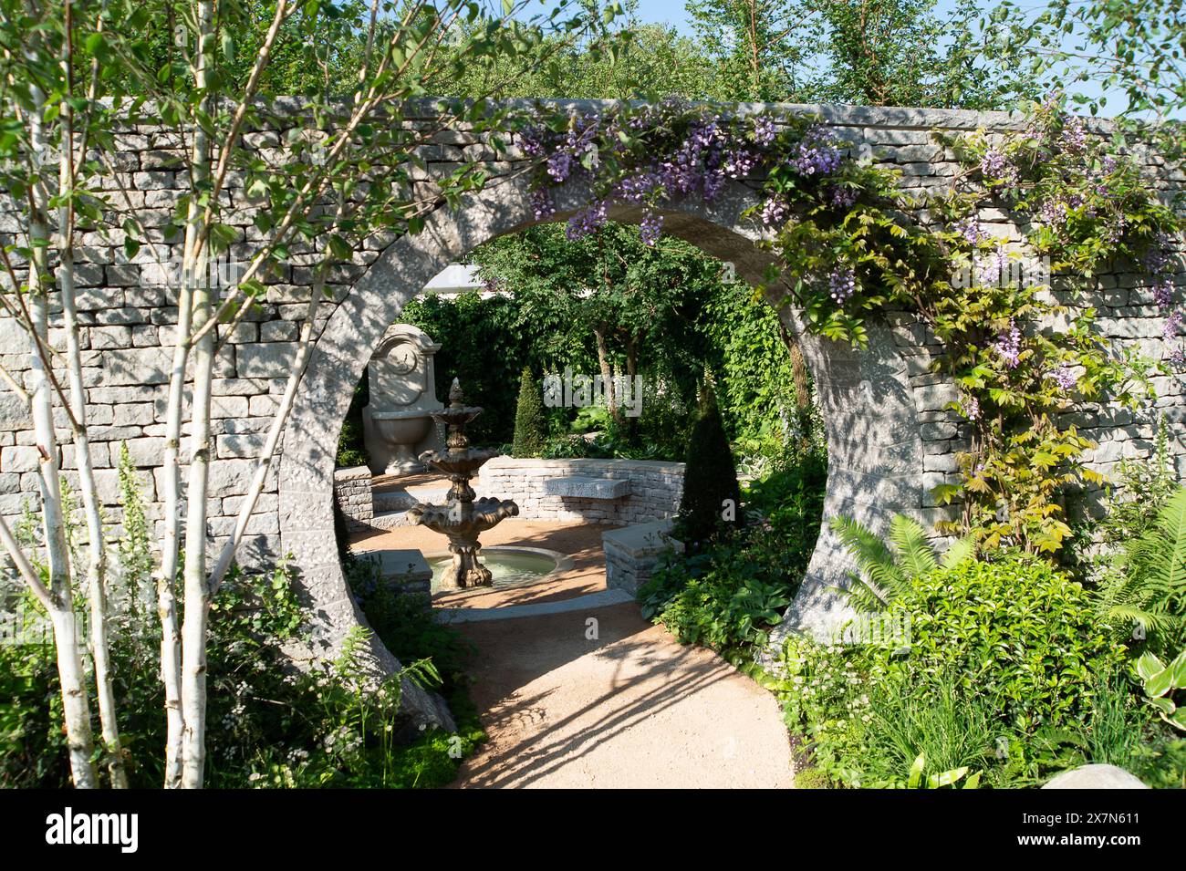 London, UK. 20th May, 2024. The Bridgerton Sanctuary Garden at the RHS ...