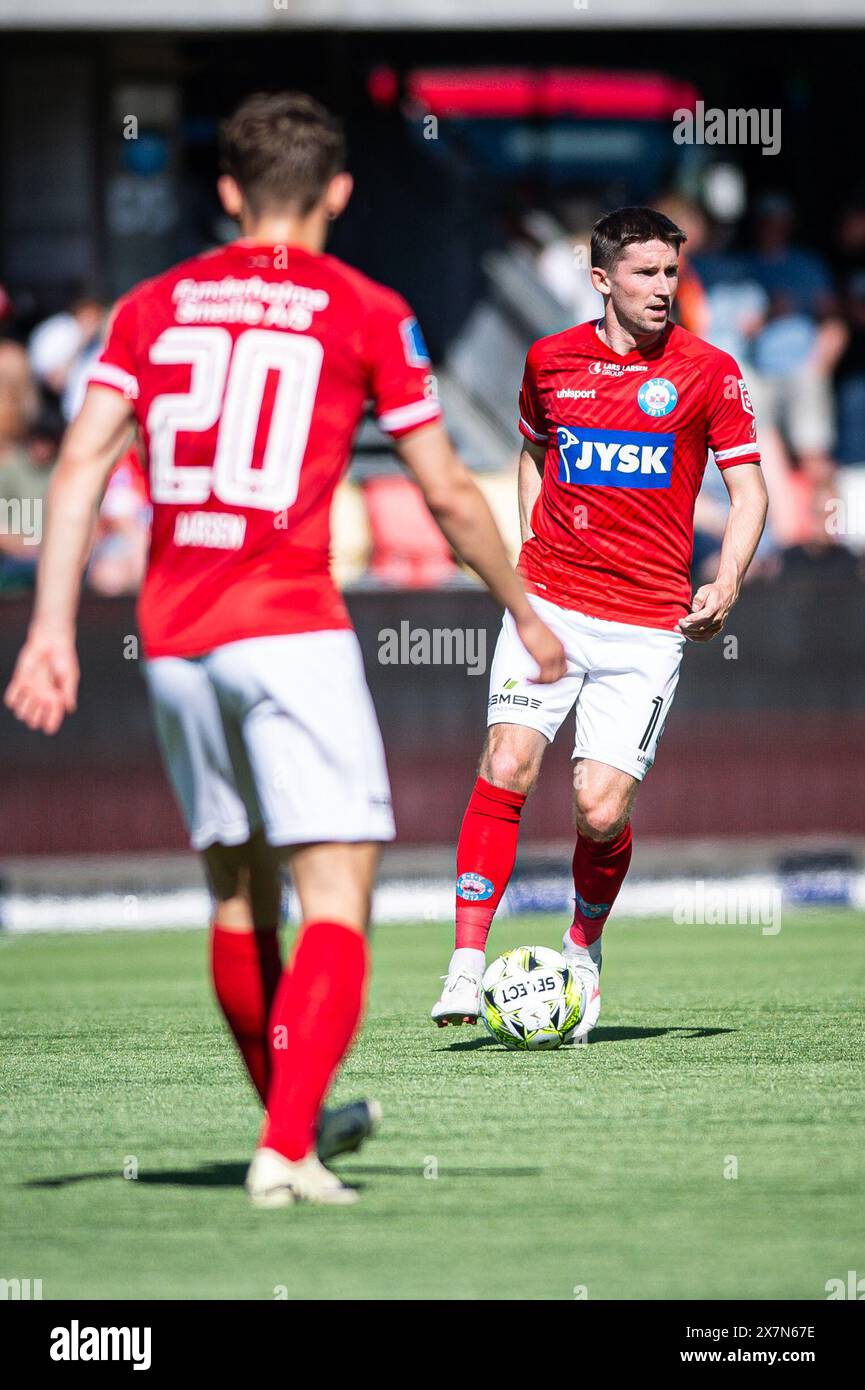 Silkeborg, Denmark. 20th May, 2024. Mark Brink (14) of Silkeborg IF ...