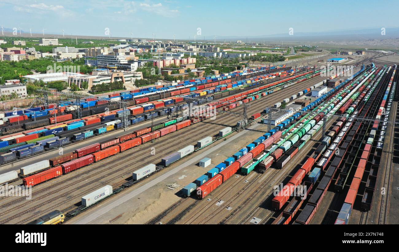 Alashankou. 21st May, 2024. An aerial photo taken on May 17, 2024 shows ...