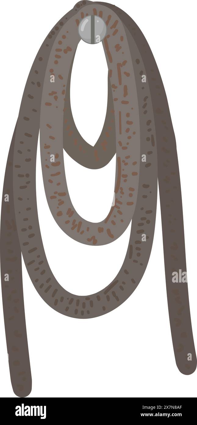Cartoon rusty old horseshoe illustration Stock Vector Image & Art - Alamy