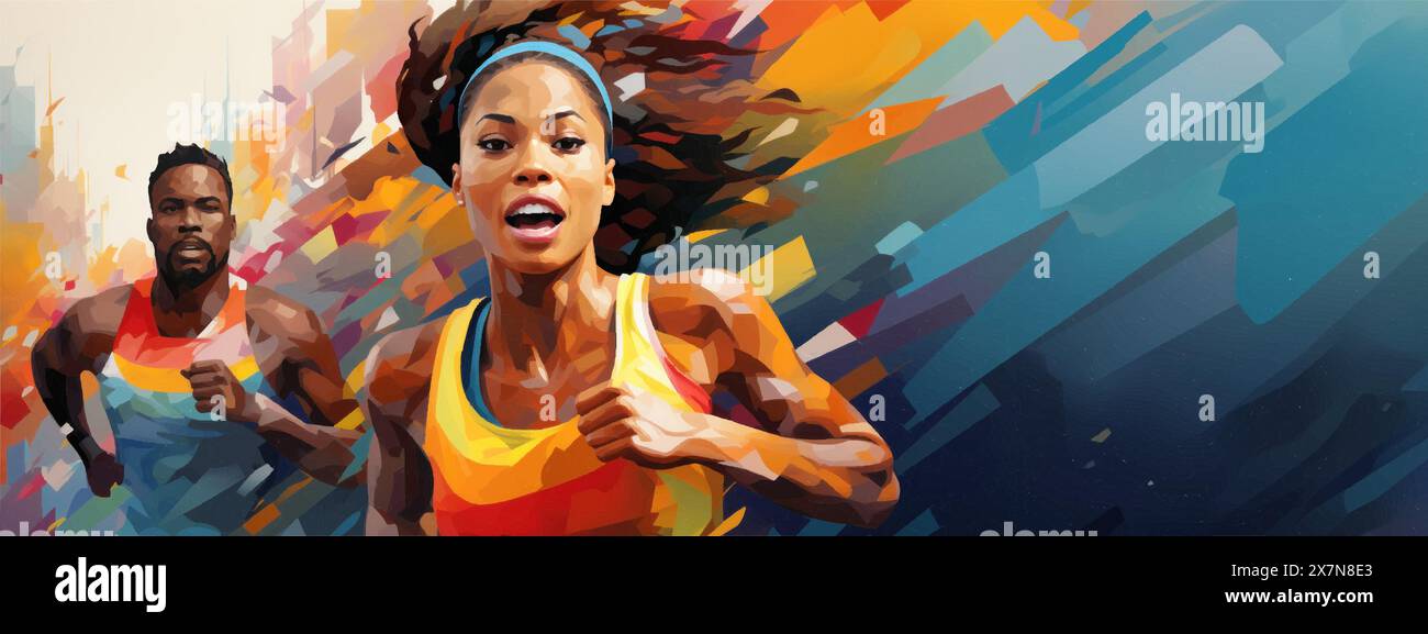 Street day running race Stock Vector Images - Alamy