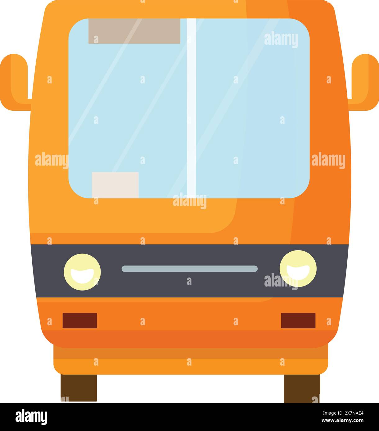 Cartoon city bus front view illustration Stock Vector Image & Art - Alamy