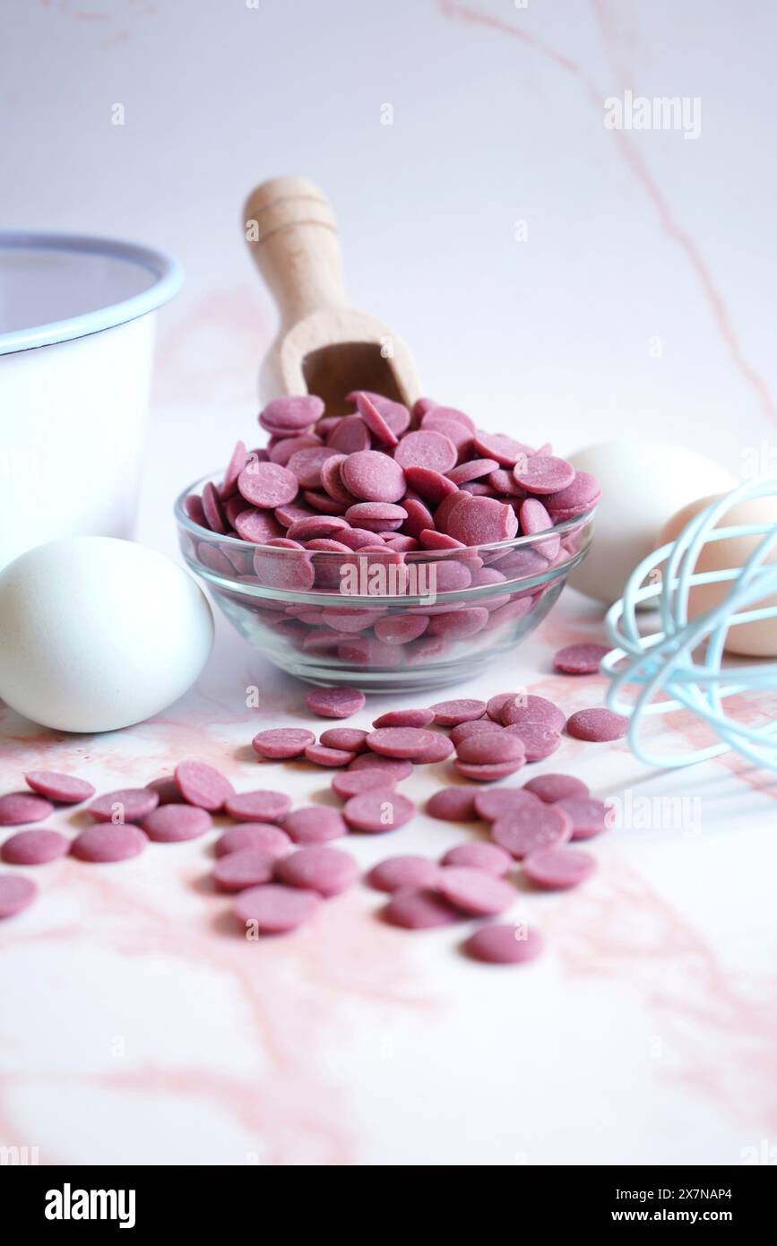 Ruby chocolate made from selected botanical cocoa bean varieties ...