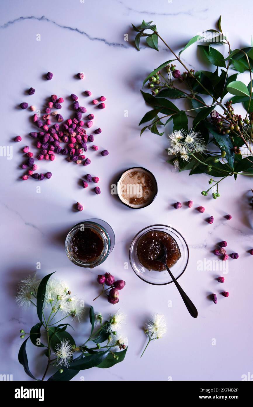 Fruit of the Australian Lilly Pilly tree known as a superfood for their ...