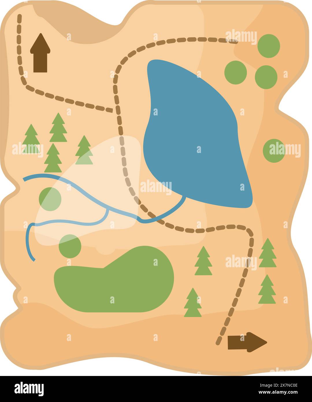 Trail by lake Cut Out Stock Images & Pictures - Alamy