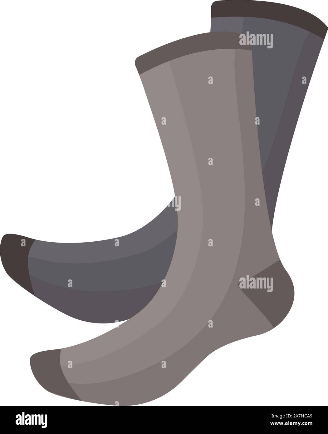Pair of grey rubber boots isolated on white Stock Vector Image & Art ...
