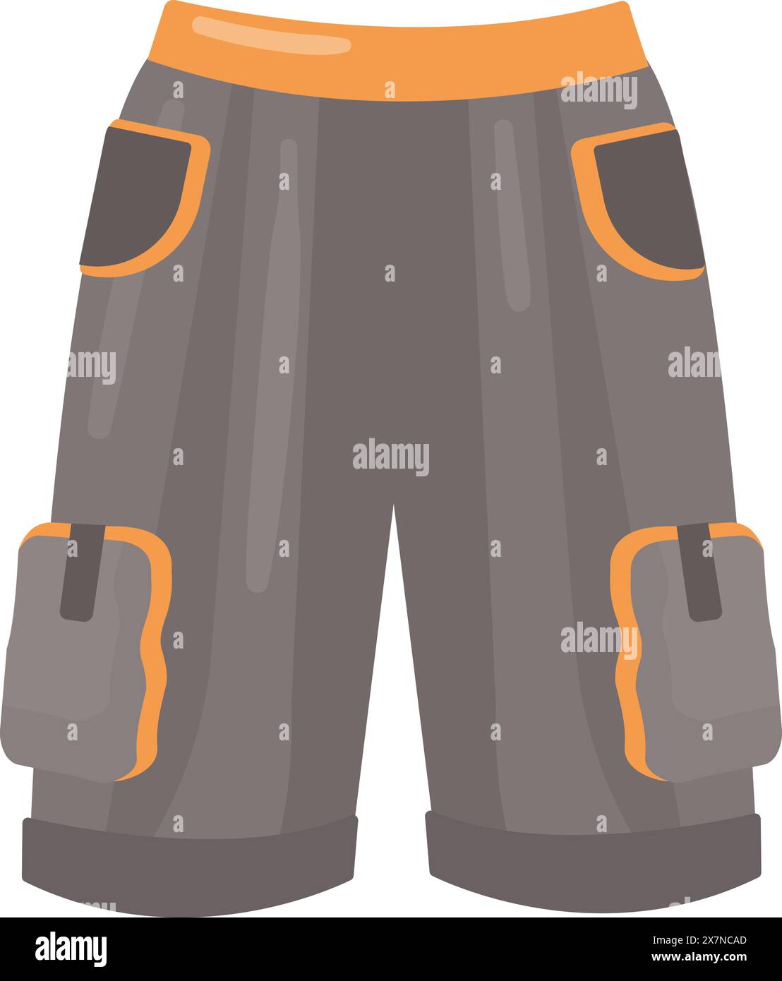 Modern cargo shorts isolated on white Stock Vector Image & Art - Alamy