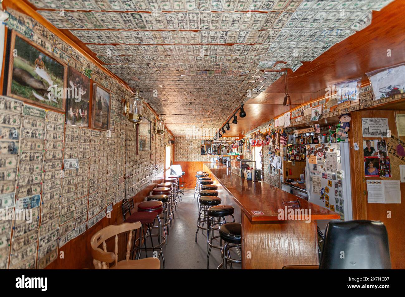 Interior photo of a funny cafe in the wilderness, Denali Highway ...