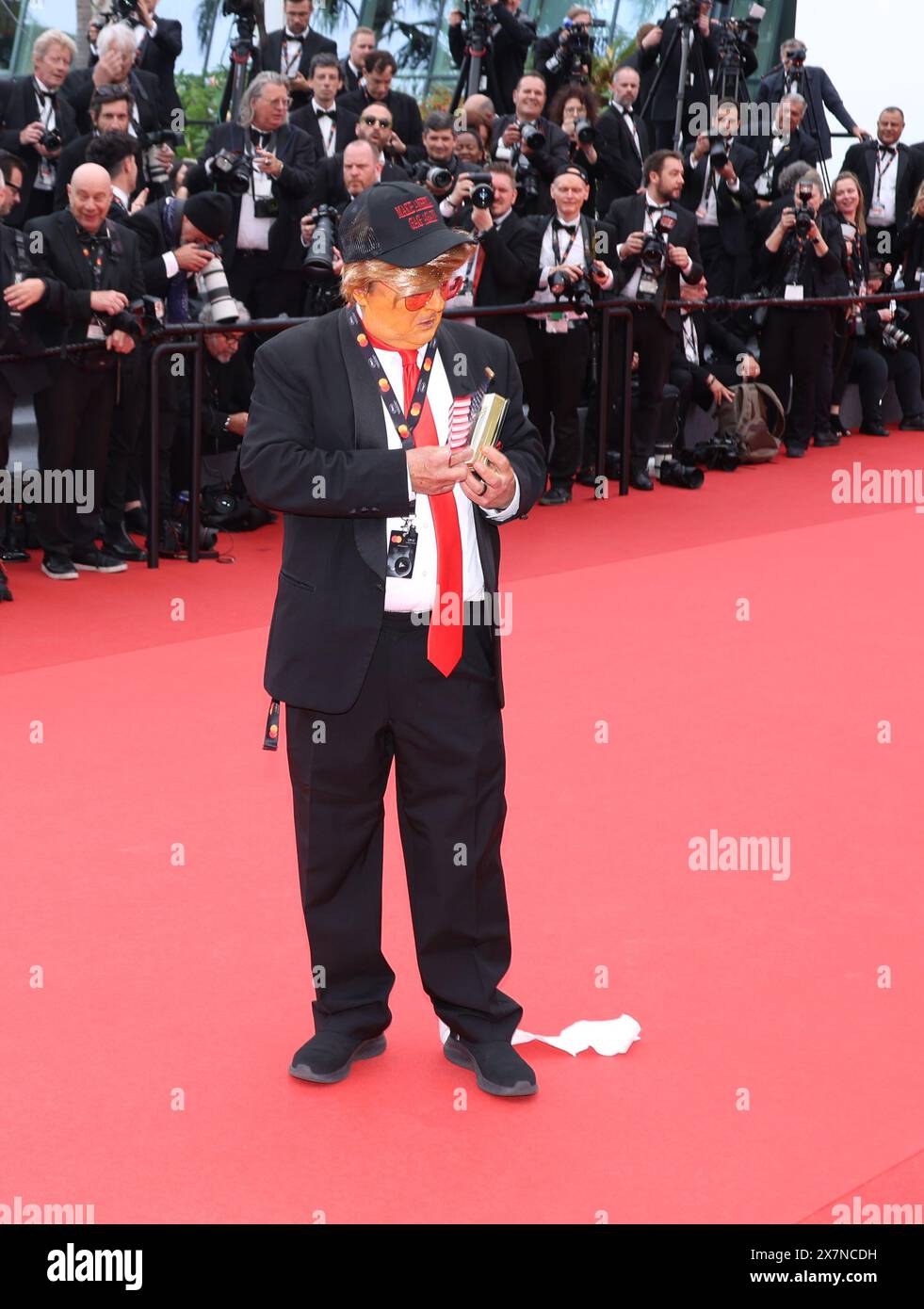 Cannes, France. 20th May, 2024. Donald Trump impersonator attends the ...