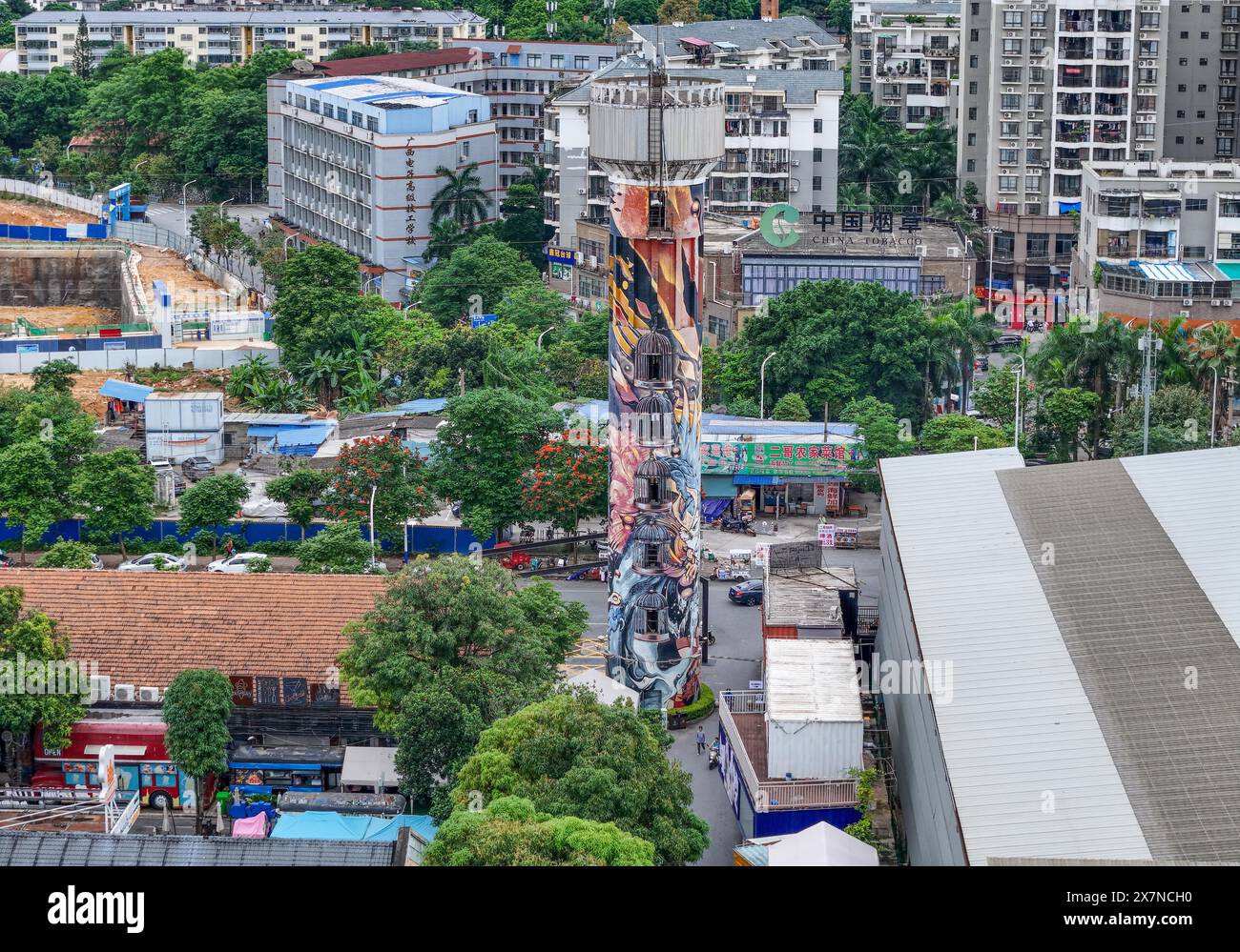 Nanning, China. 21st May, 2024. A photo is showing graffiti on a 33 ...