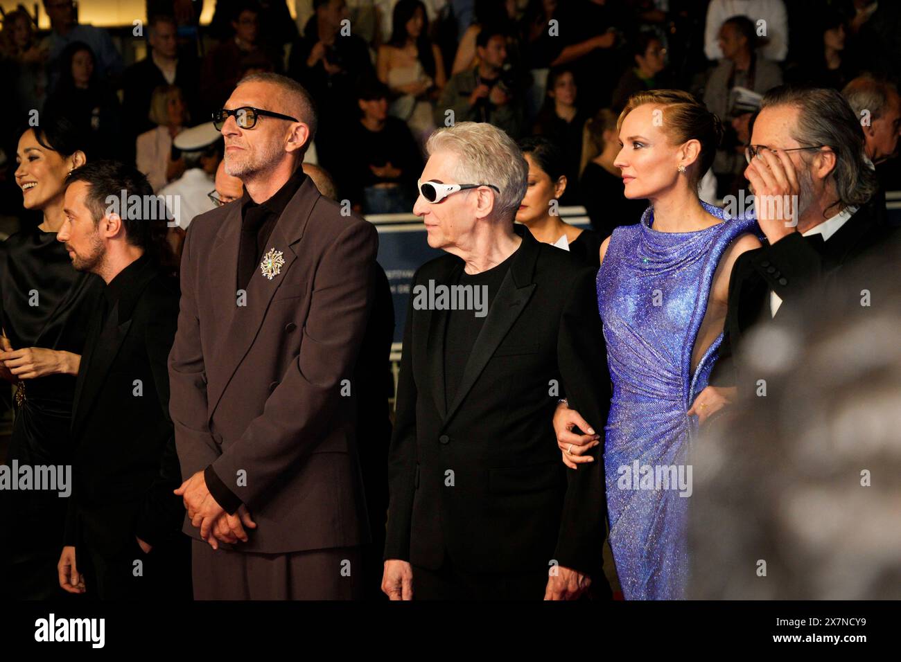 Cannes, France. 20th May, 2024. Vincent Cassel, Canadian director David Cronenberg, German ...