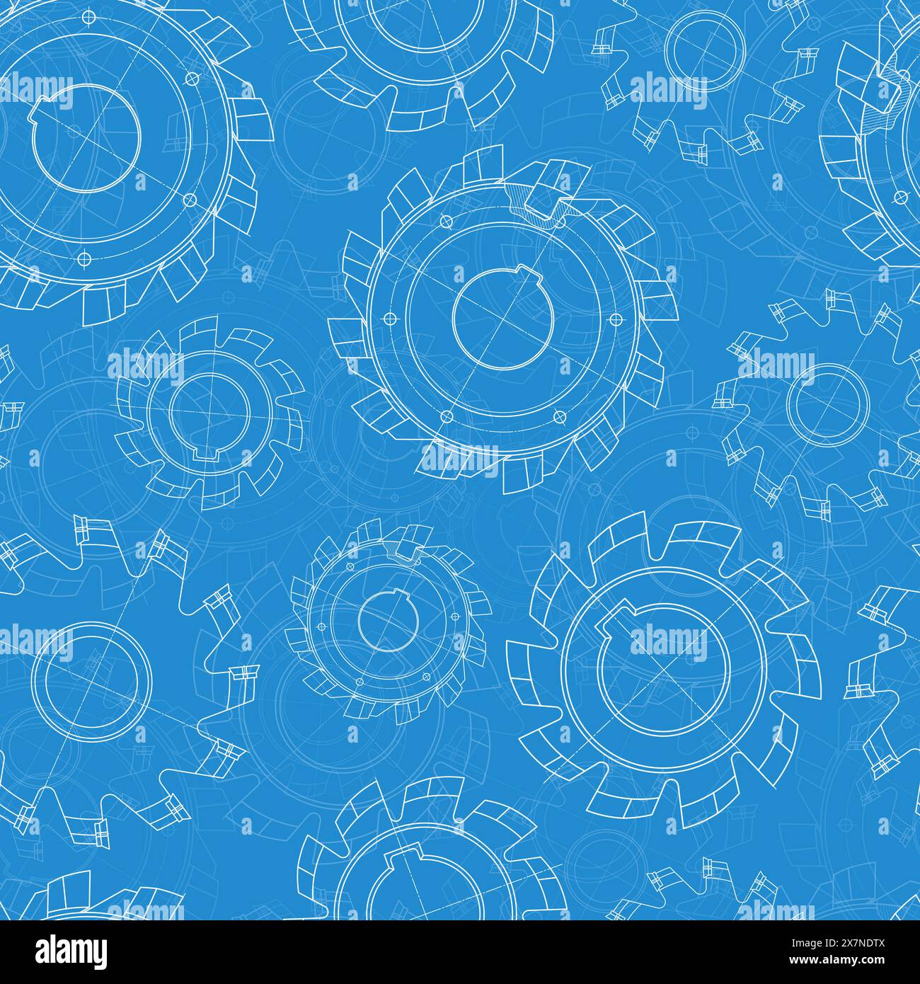 Mechanical engineering drawings on blue background. Cutting tools ...
