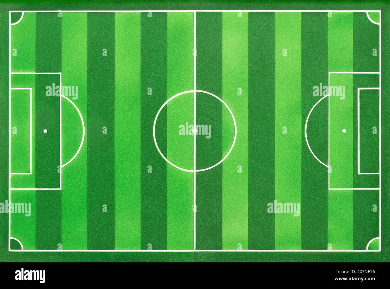 High angle shot of a soccer field or football field with copy space ...