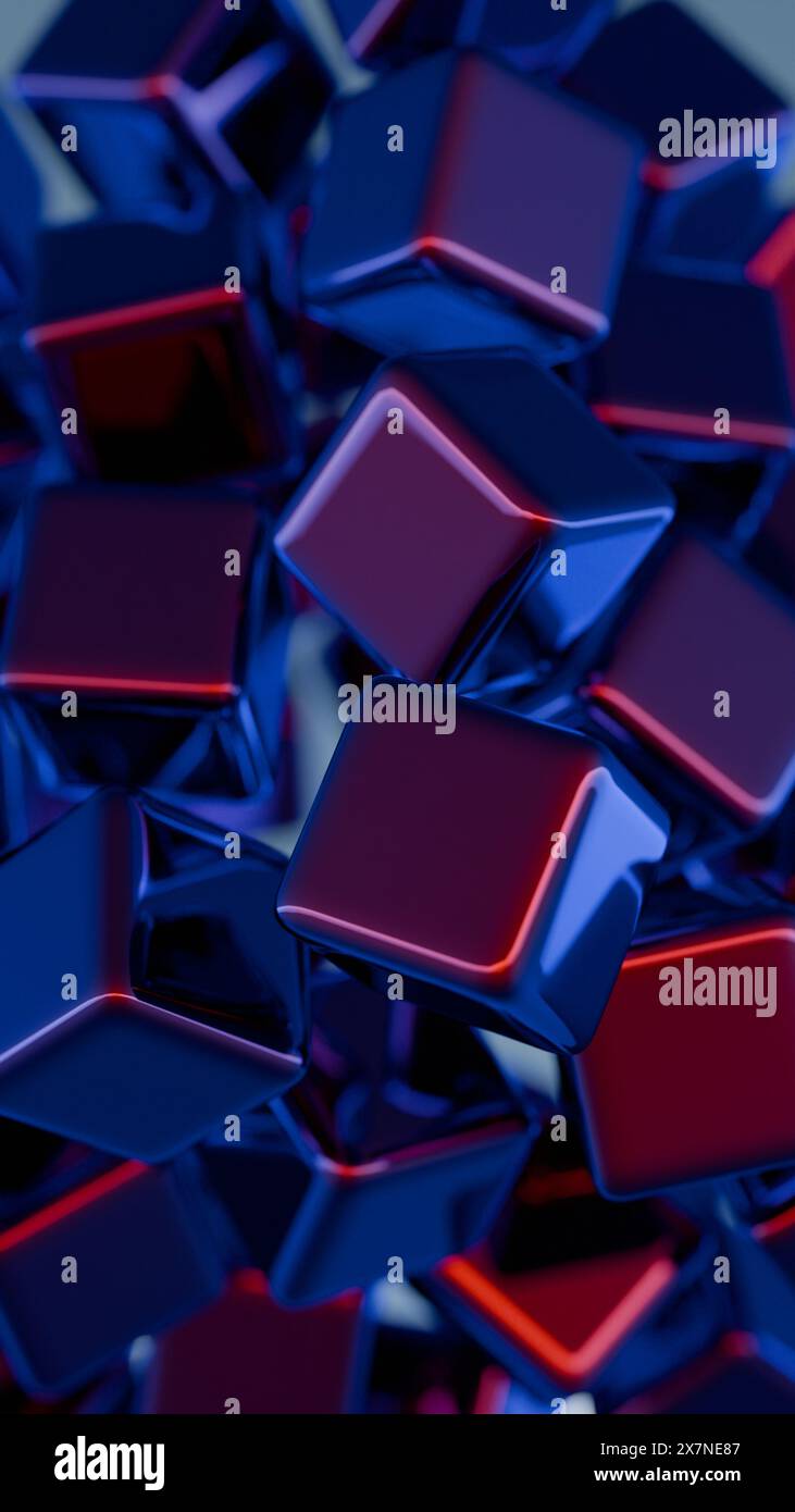 Ruby Resonance: A Dazzling Cluster of Crystalline Reflections Stock ...