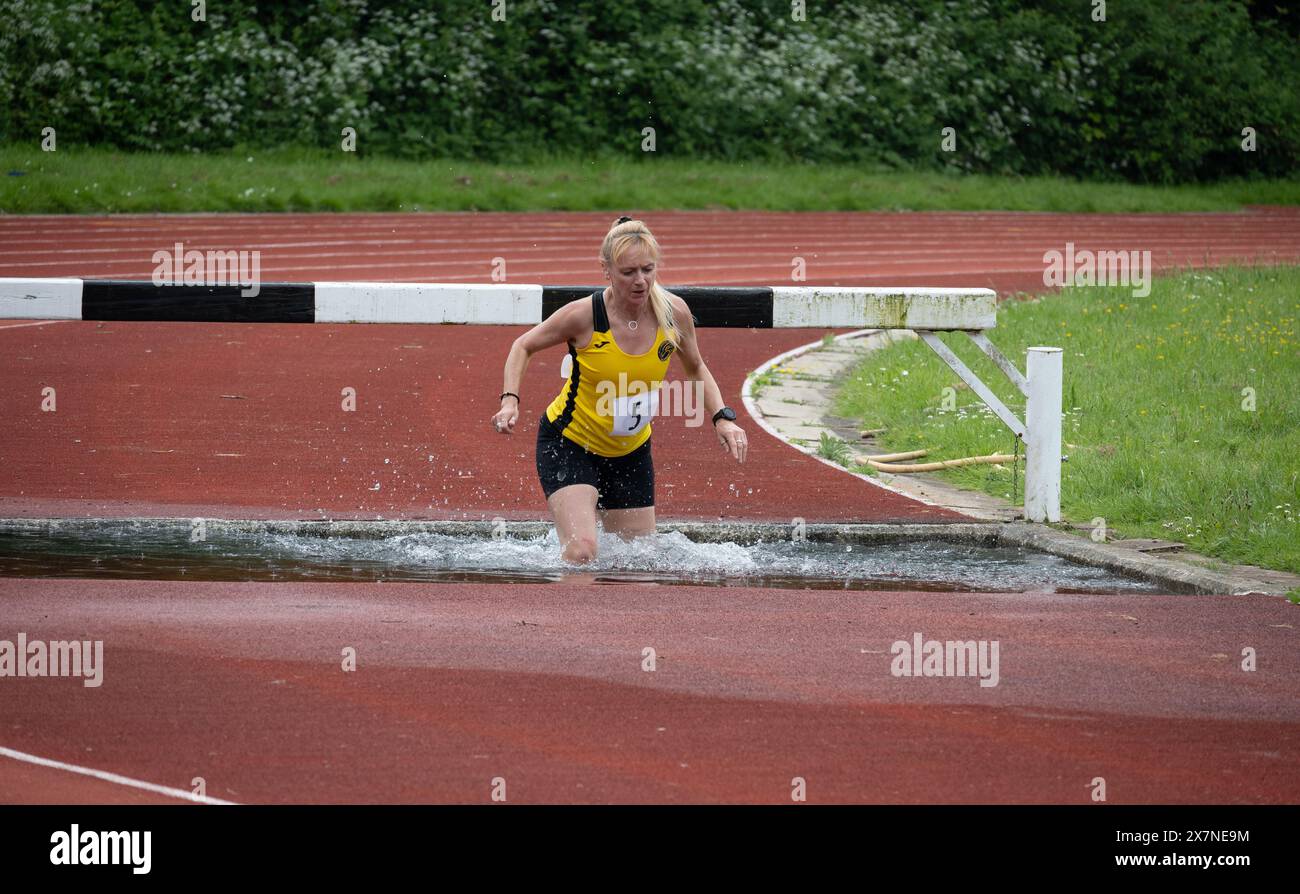 Womens steeplechase water jump hi-res stock photography and images - Alamy