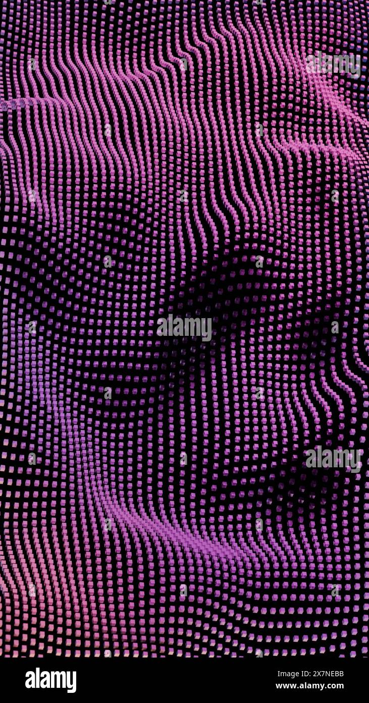 Digital Silk: The Fluid Motion of Purple Mesh Waves Stock Photo - Alamy
