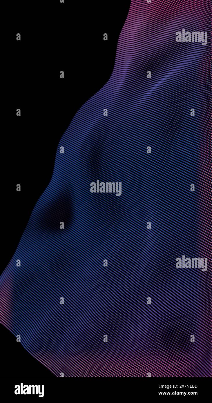 Digital Silk: The Fluid Motion of Purple Mesh Waves Stock Photo - Alamy