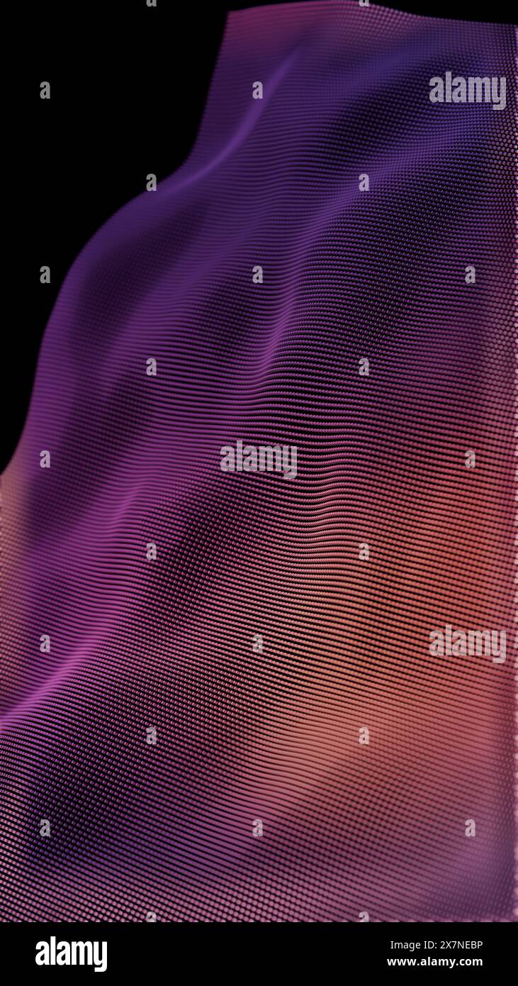 Digital Silk: The Fluid Motion of Purple Mesh Waves Stock Photo - Alamy