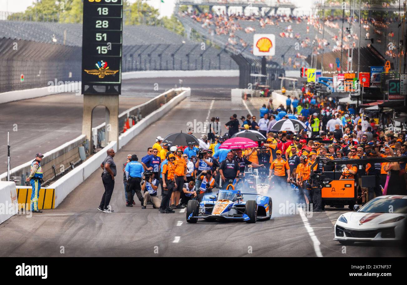 Indianapolis, United States. 19th May, 2024. Kyle Larson drives during ...
