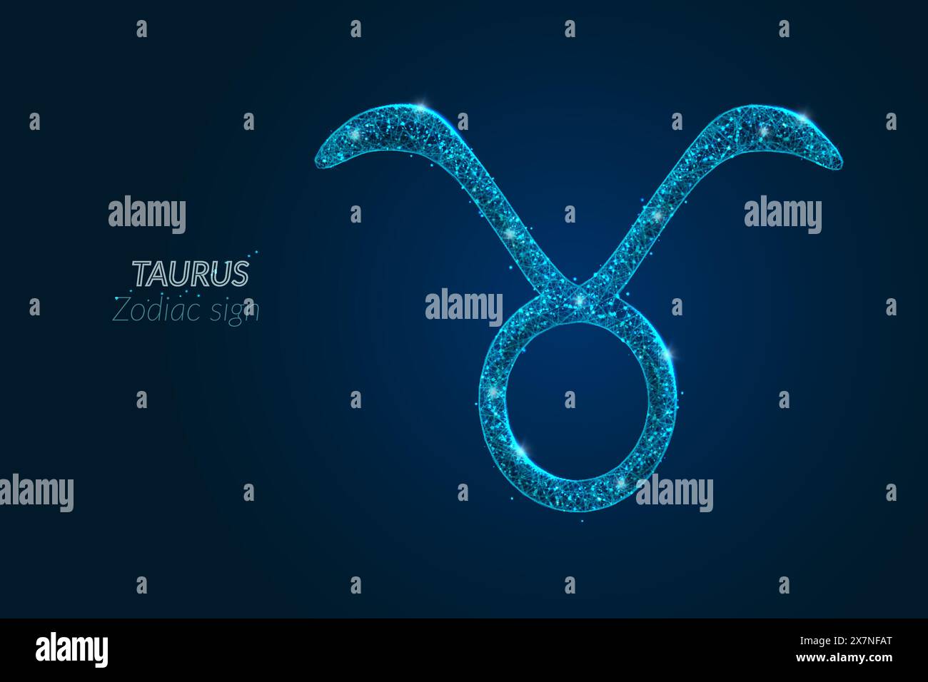 Abstract futuristic image of Taurus zodiac sign. Astrological horoscope ...